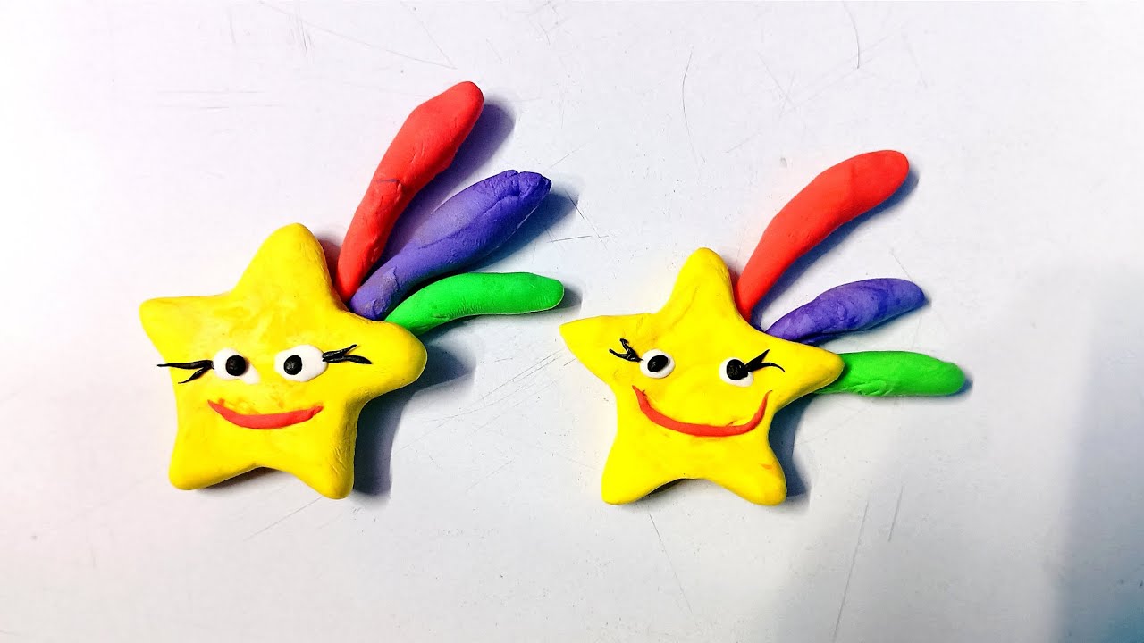 Star Clay Toys Making | How To Make LittleStar With Clay | Clay Making ...