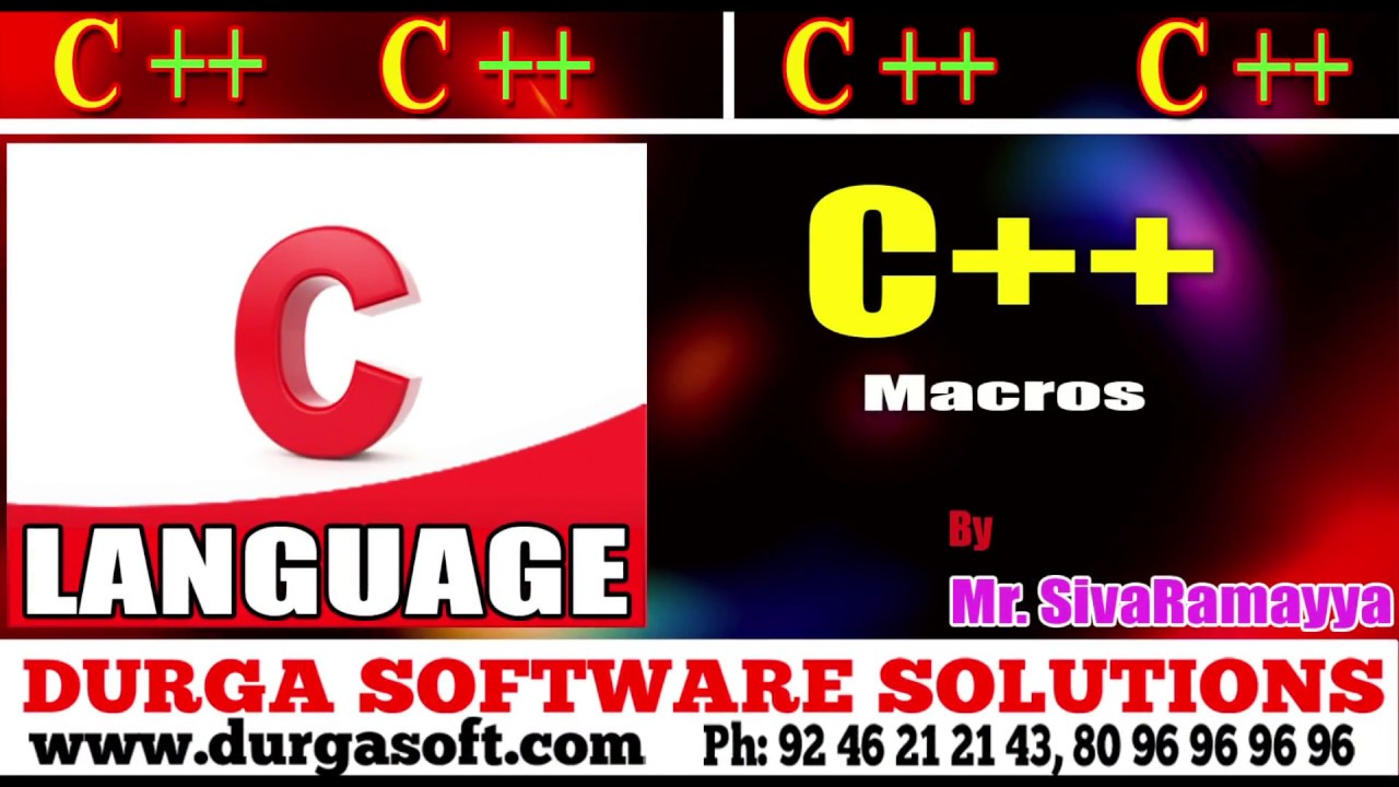 C Tutorial Onlinetraining Macros By Sivaramayya Youtube