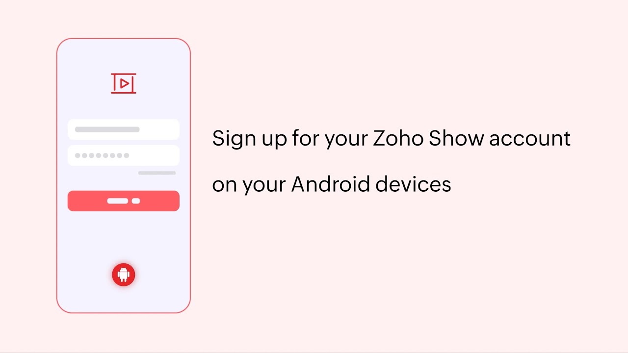Zoho Show: Sign up and sign out of Show's Android app - YouTube
