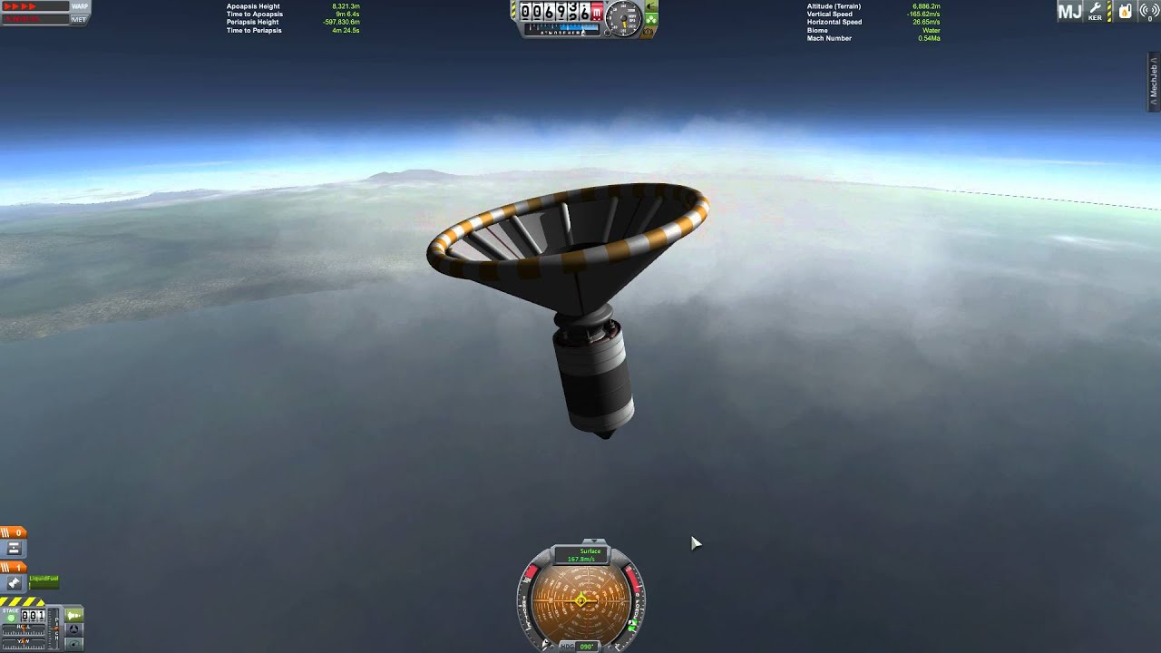 KSP: Sea Dragon inflatable recovery flare test - YouTube
