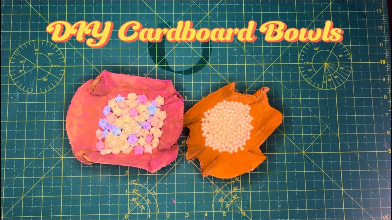 How to make easy cardboard bowls | DIY Craft | Handmade - YouTube