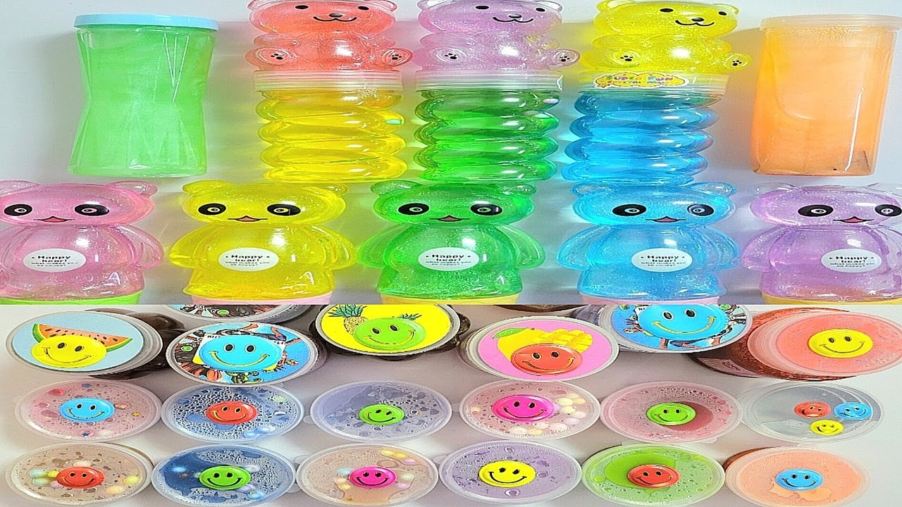 Mixing Random into clear slime| Satisfying Slime Mixing Video|ASMR ...