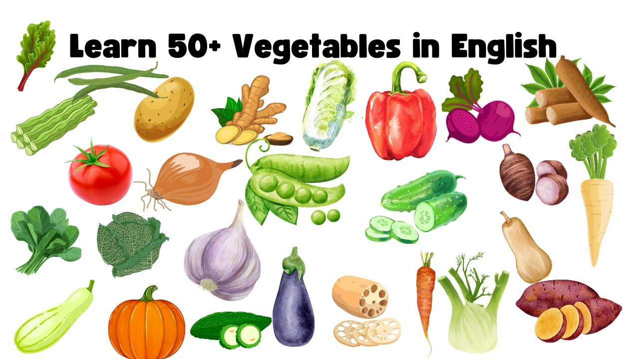 Learn 50+ Vegetables in English | Vocabulary with Pictures ...