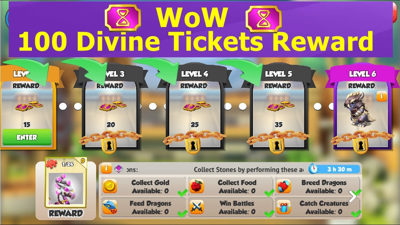 Wow 100 Divine tickets rewards in castle event | Ticket bug fixed now ...