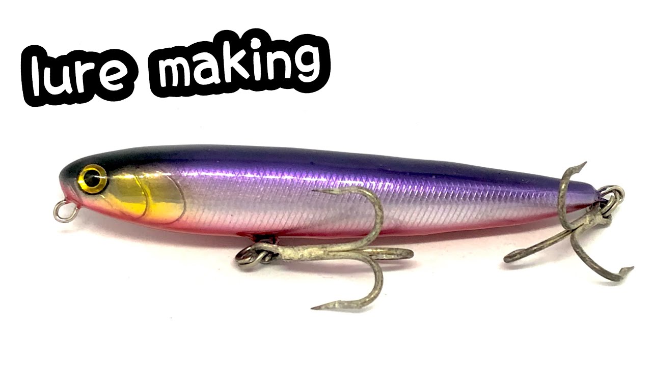 【lure making】handmade lure making floating pencil - YouTube