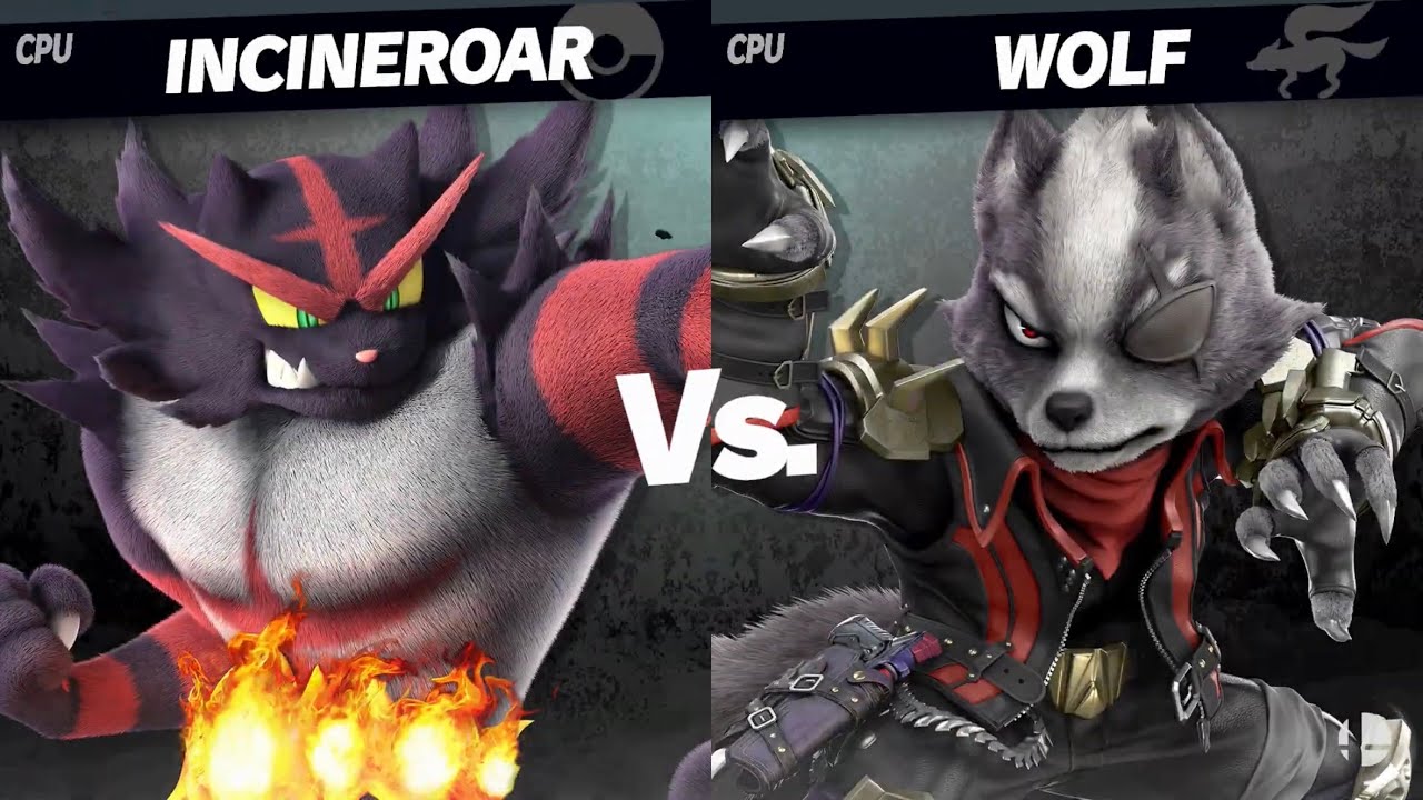 Super Smash Bros. Ultimate - Incineroar vs Wolf - YouTube