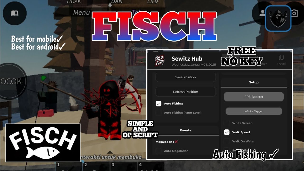[FISCH] UPDATE FISCH SCRIPT AUTO FARM OP (SEWITZ HUB) | FREE NO KEY ...