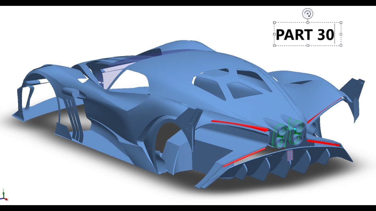 how to design Bugatti Bolide in solidworks part 30 - YouTube