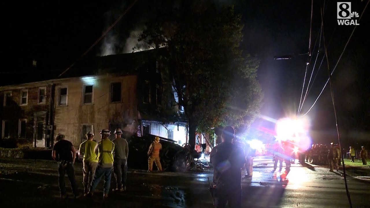 West Cocalico, Pa., crash starts house fire - YouTube