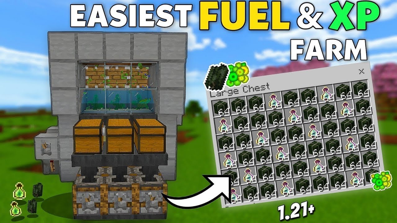 Easiest FUEL And XP Farm in Minecraft 1.21 ( BEDROCK/PE ) ! INFINITE XP 🤯 ! - YouTube