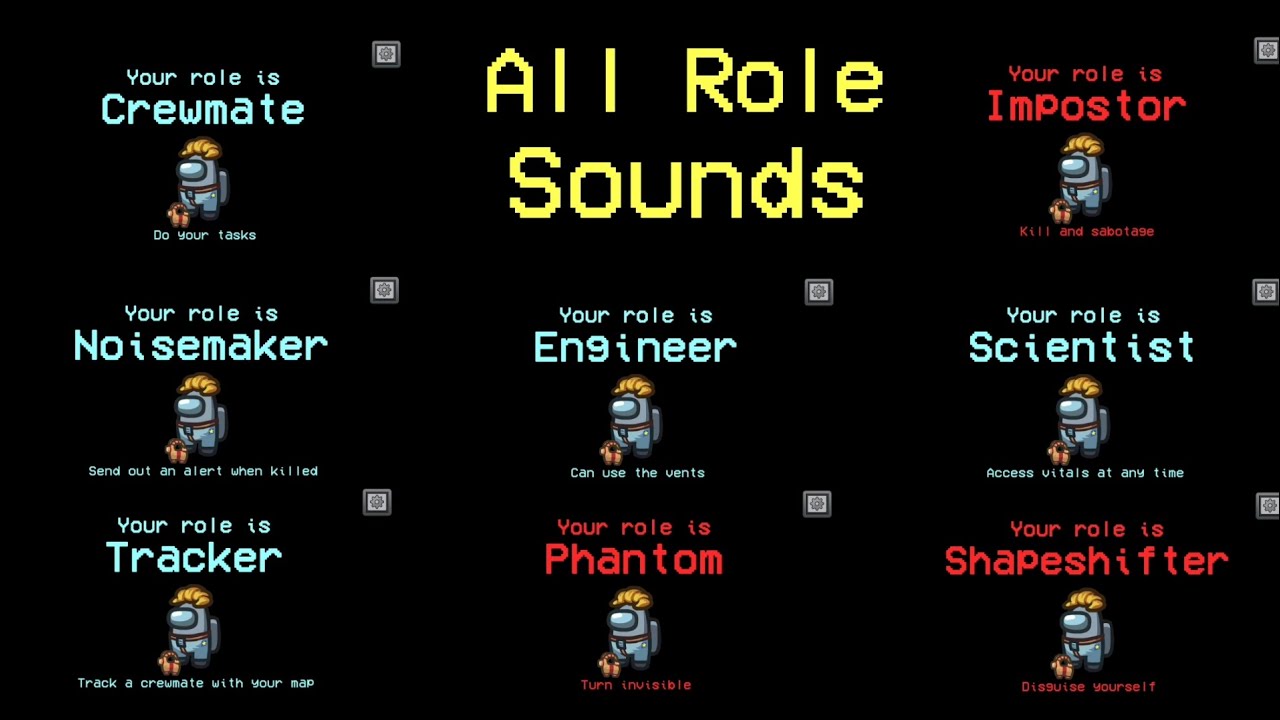 Among Us - All role reveal sounds - YouTube