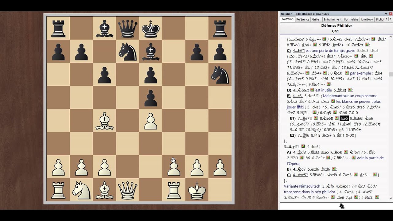 Ouverture : Défense Philidor - YouTube