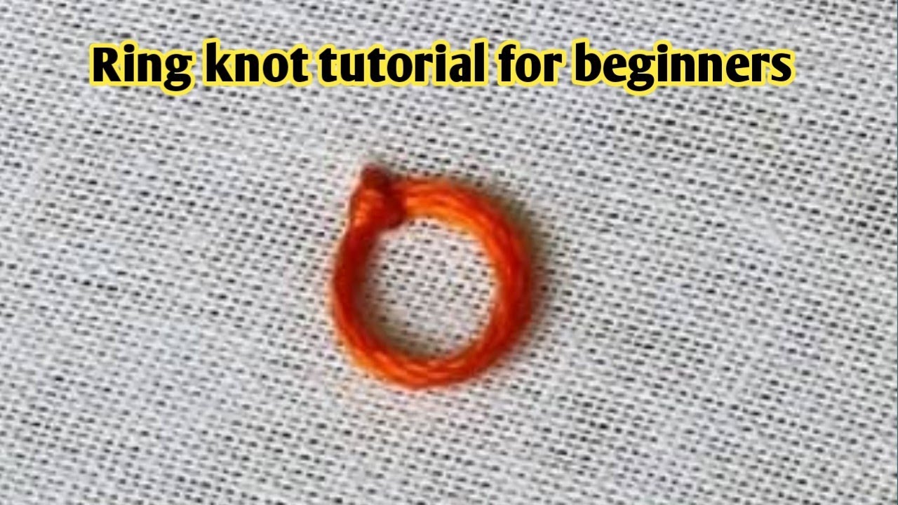 Ring knot for beginners/thread ring knot - YouTube