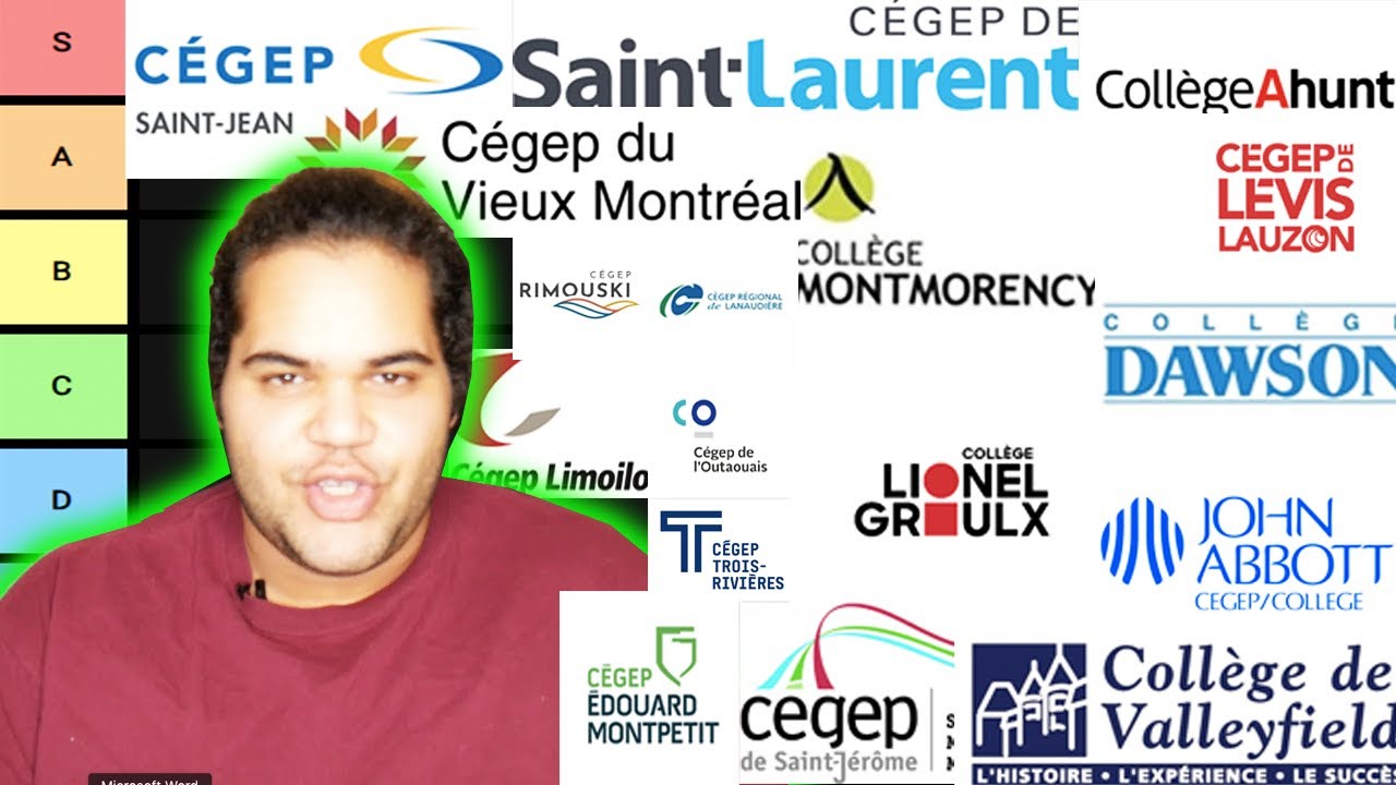 Tier list des CÉGEPS du Québec - YouTube