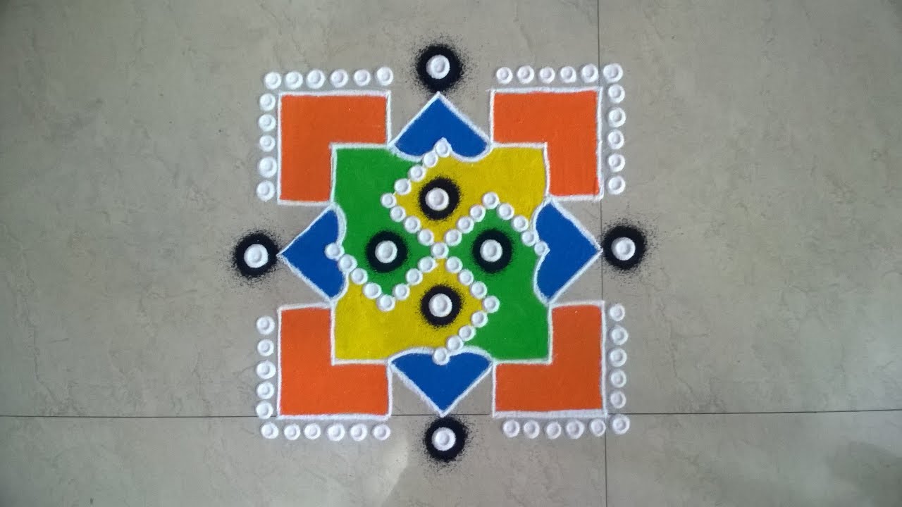 Dots Rangoli Designs | 7 To 7 Dots Rangoli | Kolam With Dots | Diwali ...