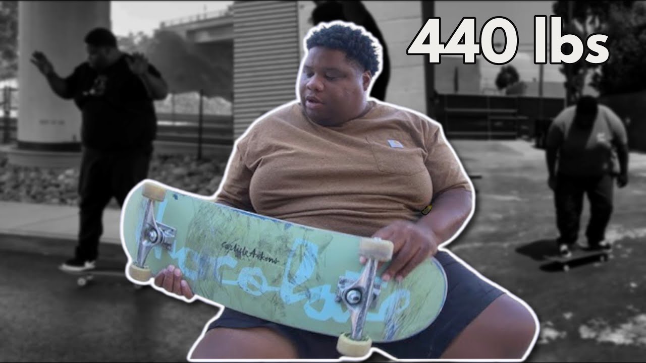 The 440 Pound Skateboarder... - YouTube
