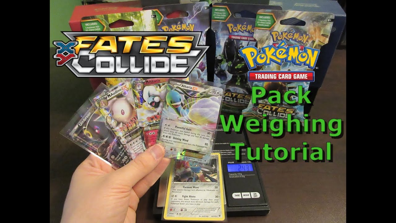 Weighing Pokemon Fates Collide Target Booster Packs - Tutorial - YouTube