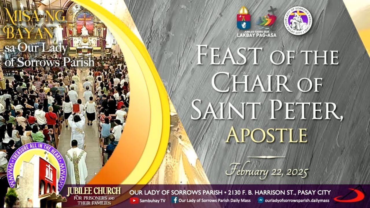 Our Lady of Sorrows Parish | Feast of the Chair of Saint Peter, Apostle ...