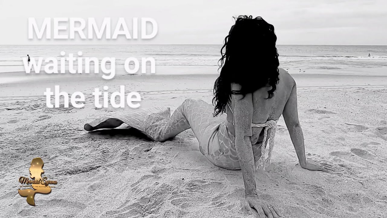 mermaid TRANSFORMATION🧜🏾‍♀️waiting on the tide to roll in on the beach ...