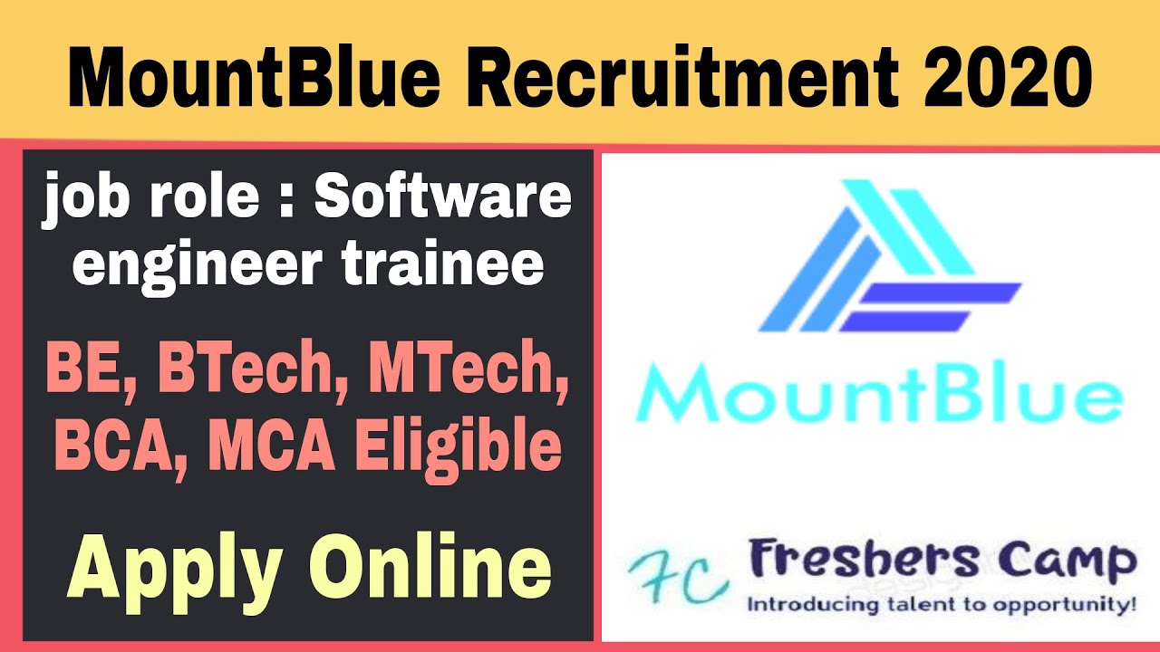 MountBlue Technologies Hiring | Software Engineer Trainee | Bangalore/Delhi/ Mumbai - YouTube