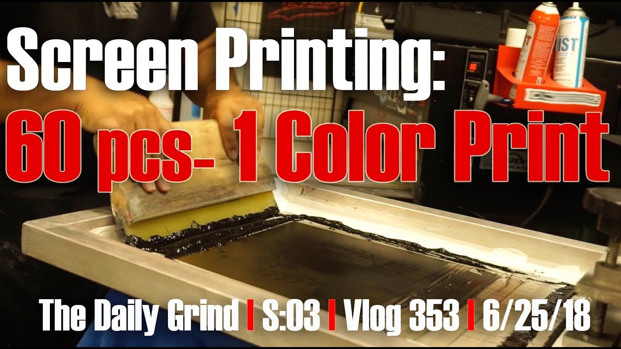 Screen Printing: 60 pcs - 1 Color Print (S:03/Vlog 353) - YouTube