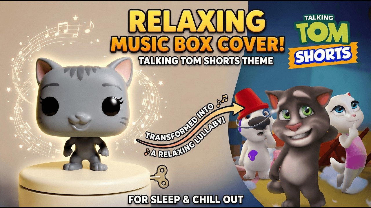 Talking Tom Shorts Theme - Music Box Cover | Relaxing Lullaby & Sleep ...