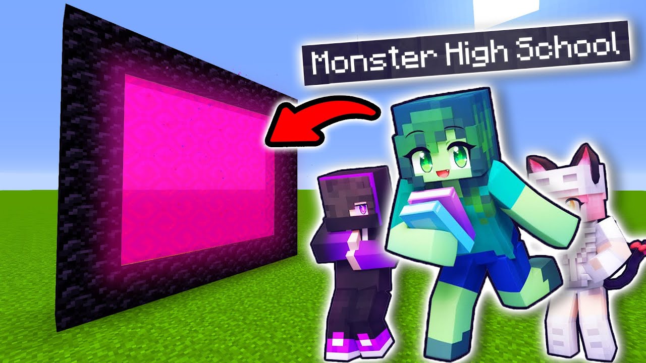 How To Make A Portal To The Aphmau MONSTER HIGH SCHOOL with Friends ...