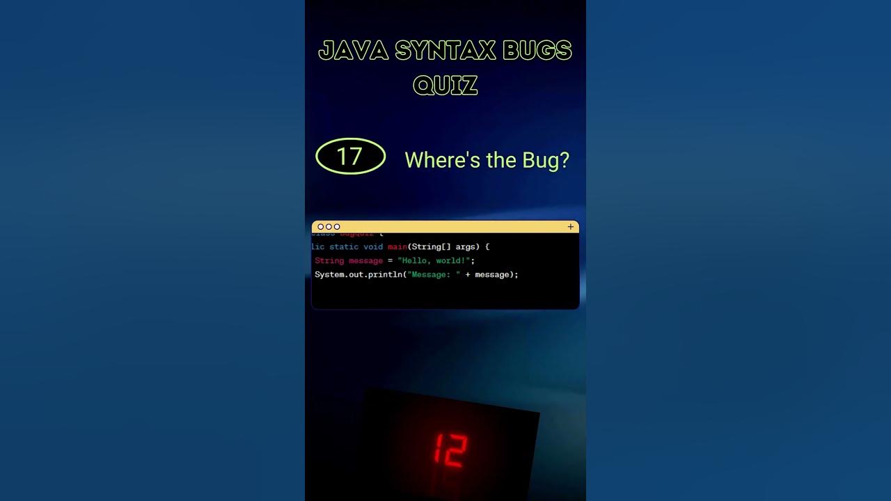 Java Bug Hunt Quiz 17: Can You Spot the Glitch? | Coding Challenge #javaprogramming #bughunt ...