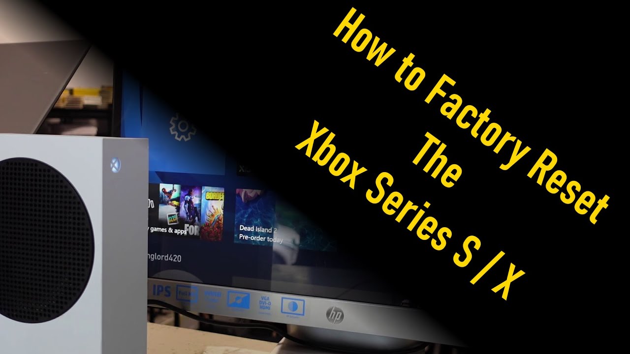 How to Factory Reset the Xbox Series S/X - YouTube