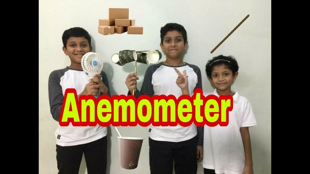 How to make Anemometer | Science Experiment | Easy experiments for kids ...