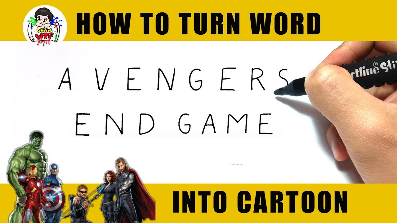 How to draw "AVENGERS ENDGAME"? - Draw WTF - YouTube