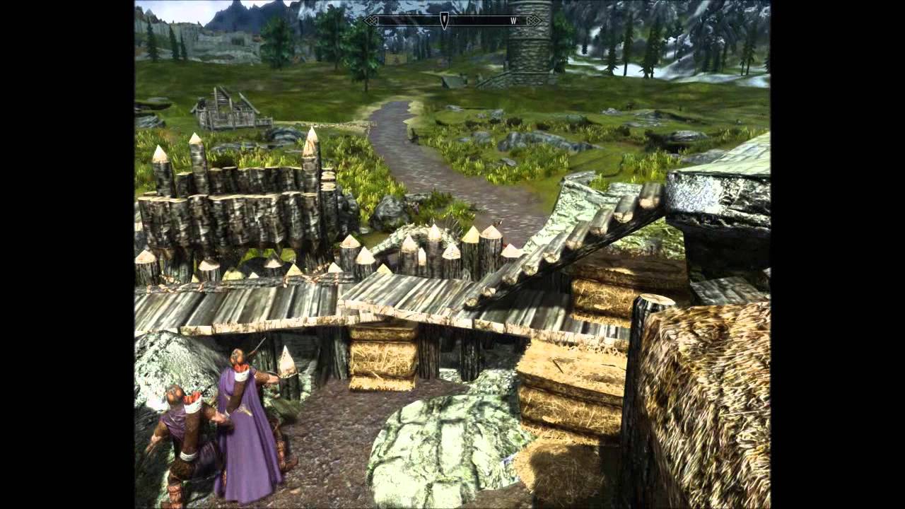Skyrim Riften Guards vs 10 Blood Dragons - YouTube