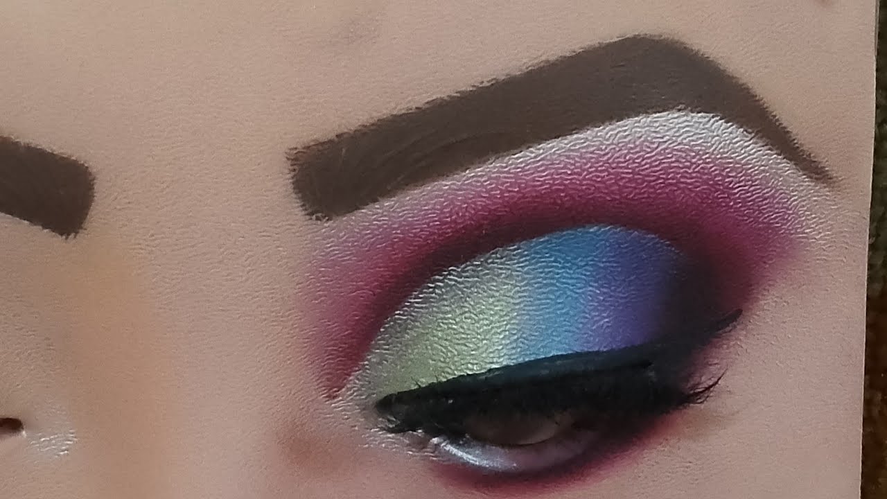 Multicolored Half Cut Crease Eye Makeup Tutorial #youtube #channel ...