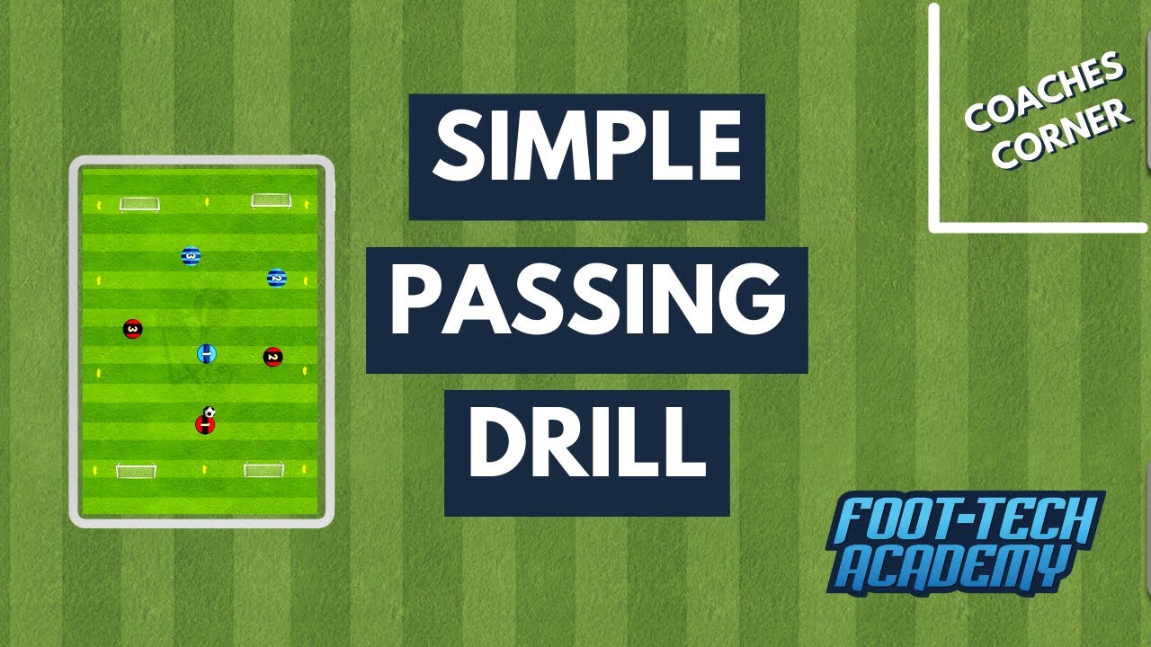 Simple Passing & Moving Drill for Football - YouTube