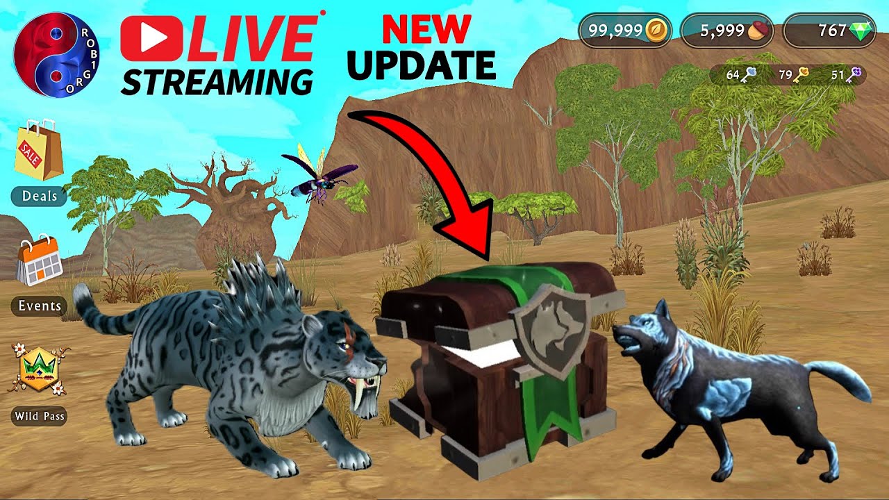 🔴 LIVE | WildCraft: Season 7 - New Skin🐯Tiger👀The Wolf: Update and More ...