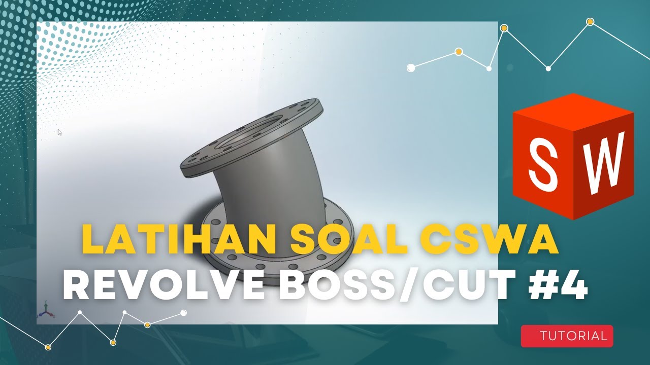 SolidWorks - Latihan CSWA Revolve Boss Cut #4 - YouTube