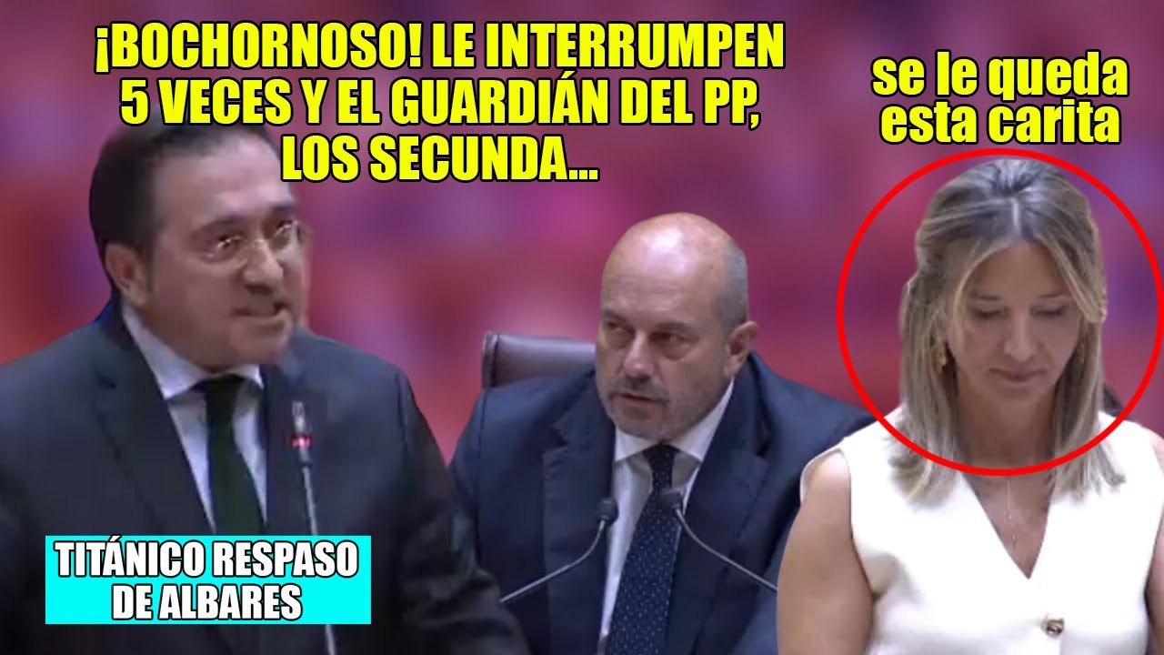 🔥Se le HINCHAN las B0LAS a Albares tras 5 INTERRUPCIONES, y los DEJA en SHOCK con su ENORME ...
