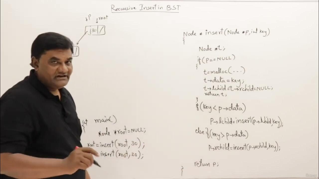 004 Recursive Insert in Binary Search Tree - YouTube