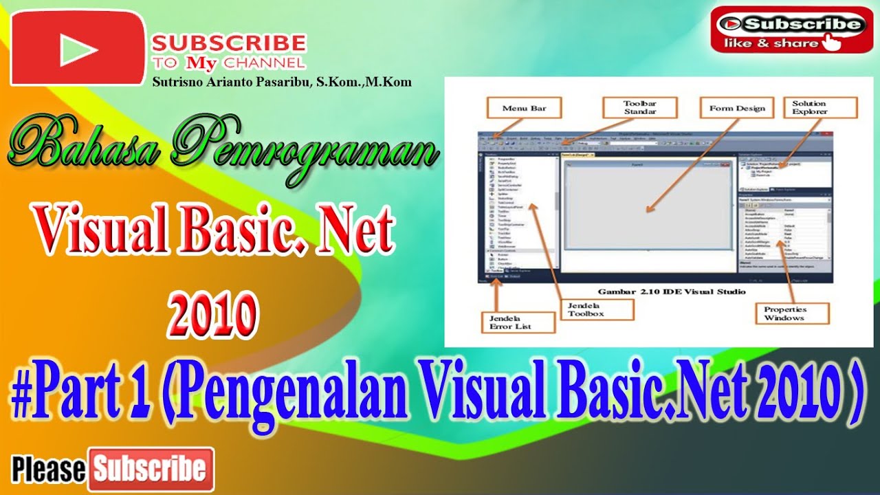 Vb.Net | Pengenalan VB Net 2010 #Part 1 - YouTube
