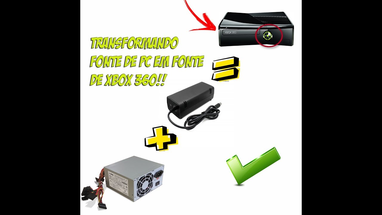 como transformar fonte de PC em fonte de xbox 360!!Super Facil!! - YouTube