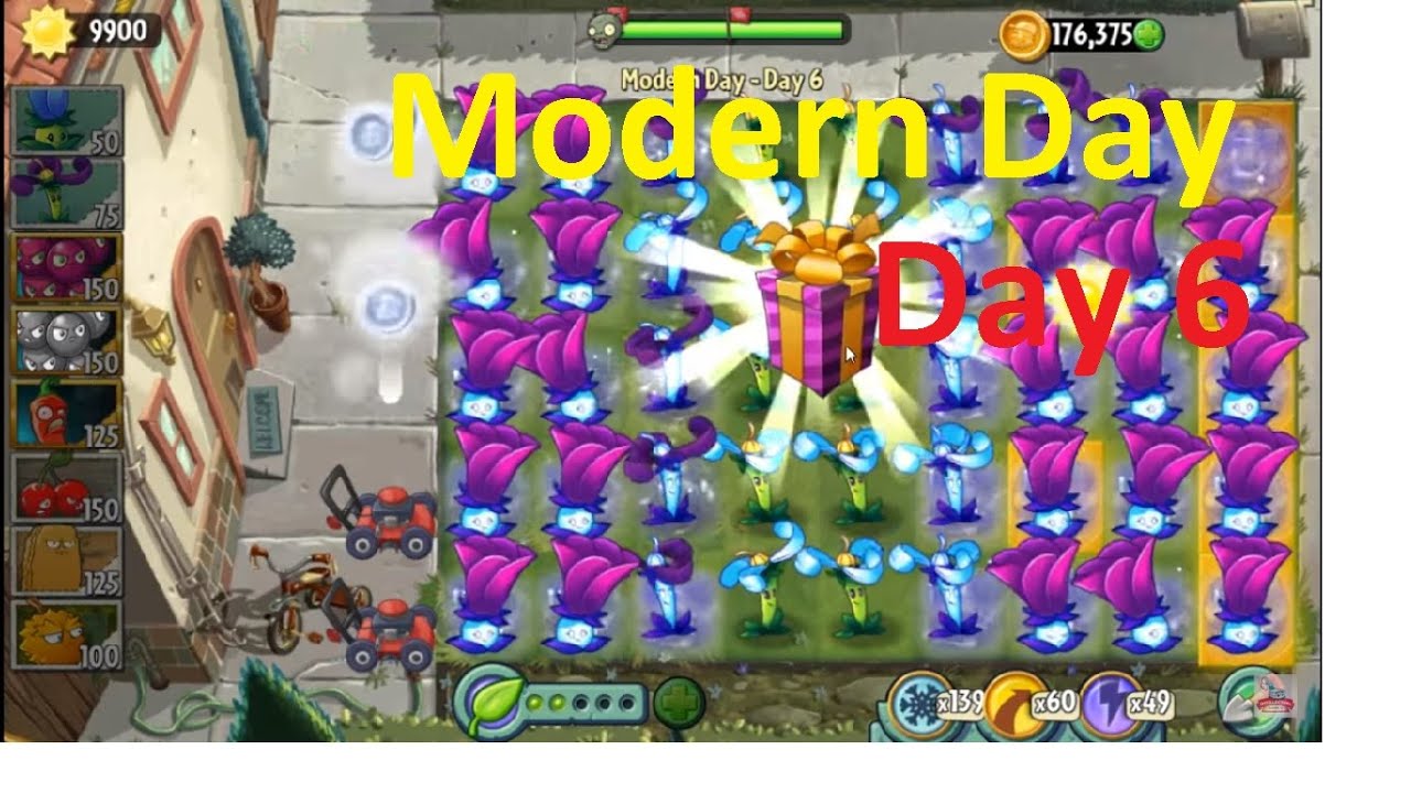 Plants Vs Zombies 2 - Modern Day - Day 6: New Costume NightShade - YouTube