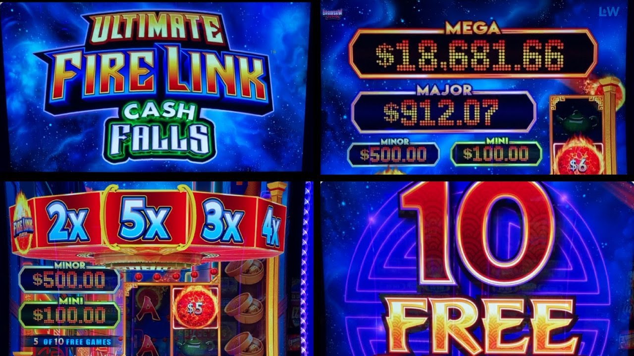 Ultimate Fire Link Cash Falls Progressive Slot Machine. - YouTube