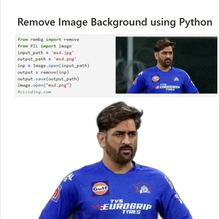 Remove Image Background Using Python Coding Artificialintelligence Pythonprogramming Youtube 6277