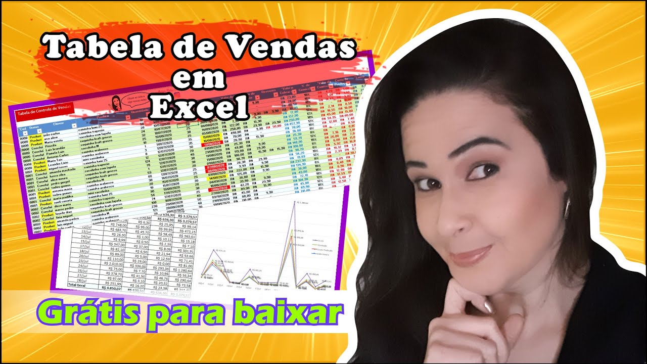 Tabela de vendas em Excel | Instrução de Uso | Download Grátis #5 - YouTube