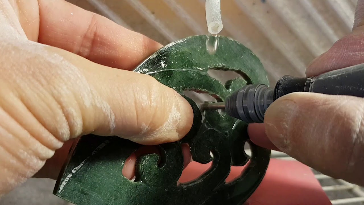 Carving Pounamu - Sculpture, with dremel. - YouTube