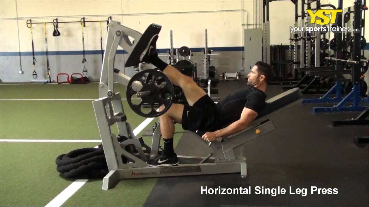 Horizontal Single Leg Press - YouTube