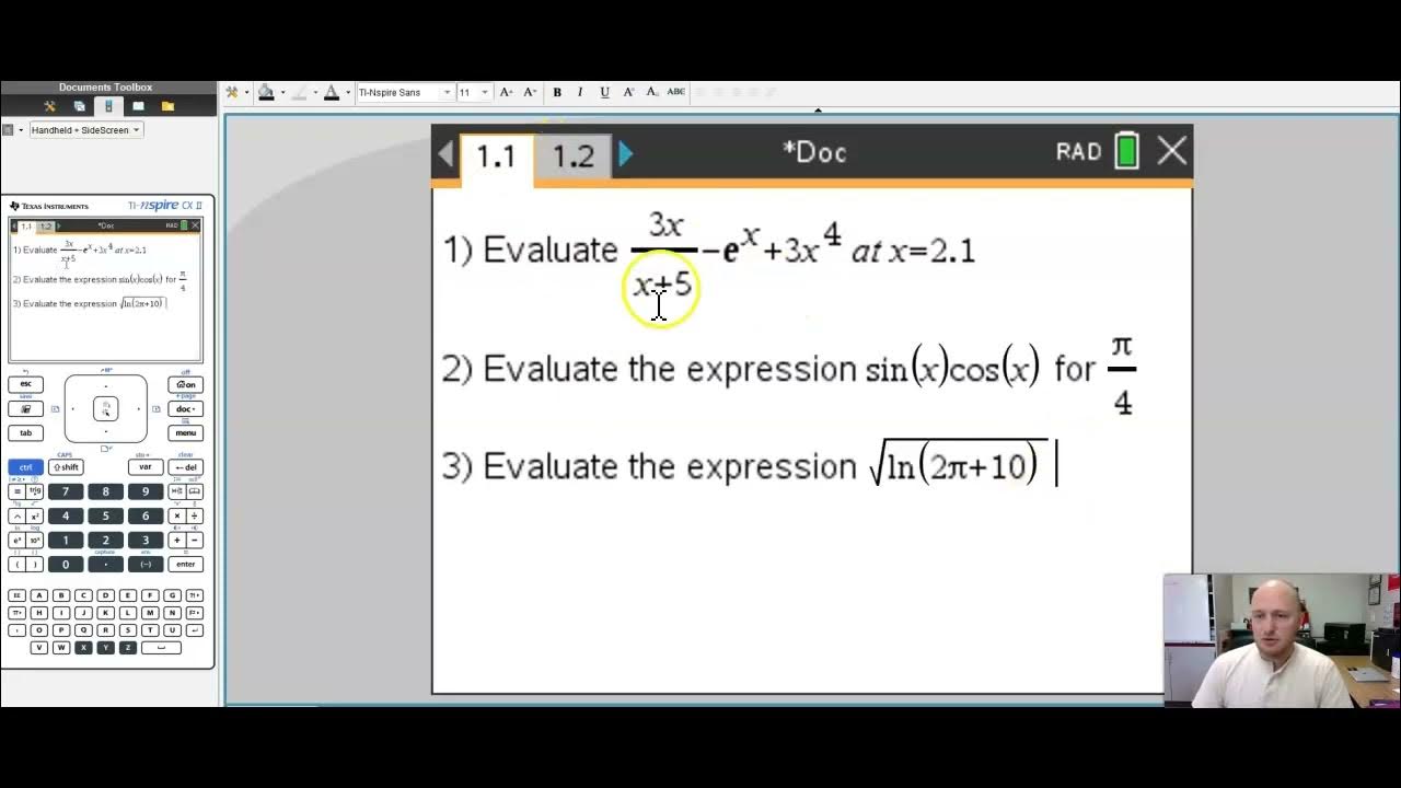 AP Precalculus | Calculator Tab in TI-nspire - YouTube