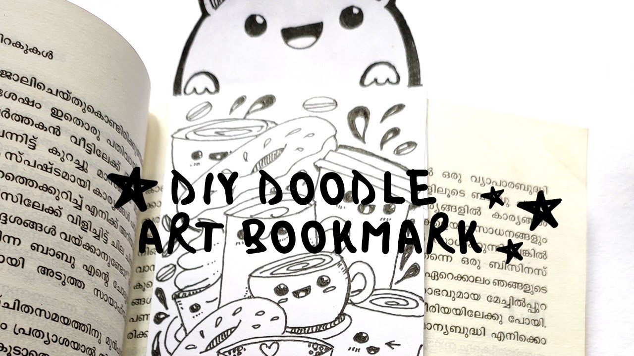 Diy doodle art bookmark | how to make a simple bookmark - YouTube