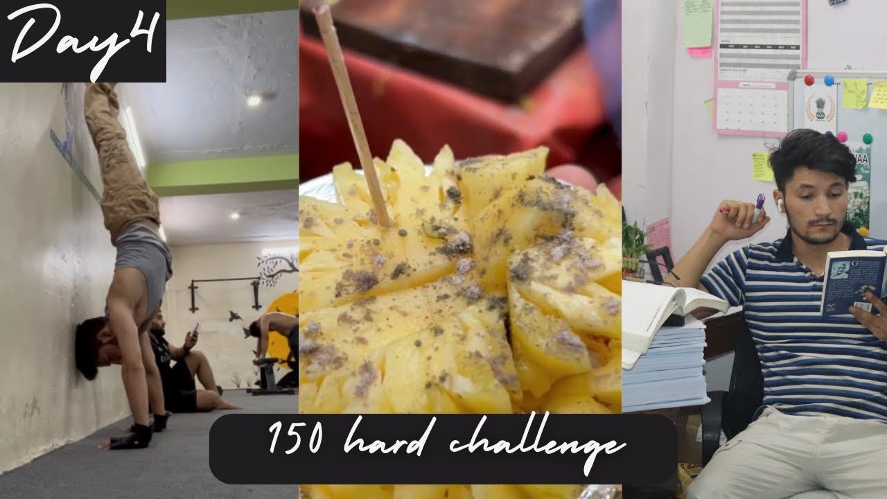 Day 4 of 150hard challenge - mental and physical training - study vlog ...