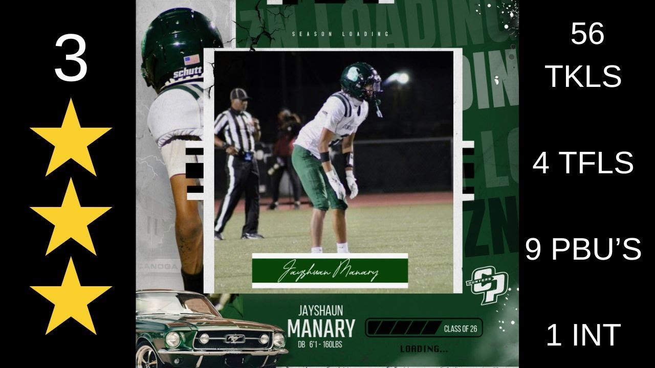 Jayshaun Manary 6'1 160 DB Class of 26' - YouTube